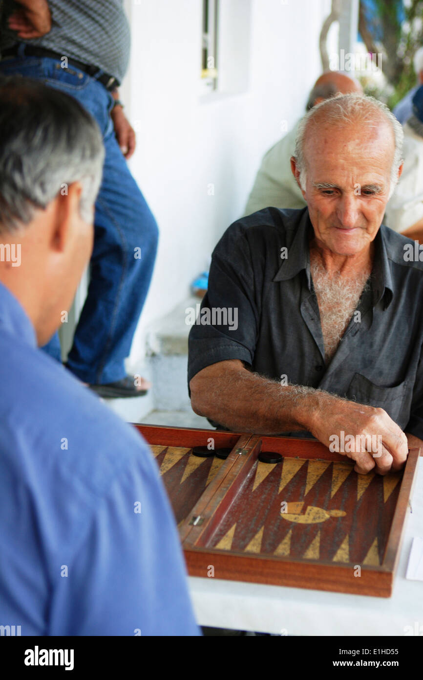 Greece rhodes backgammon hi-res stock photography and images - Alamy