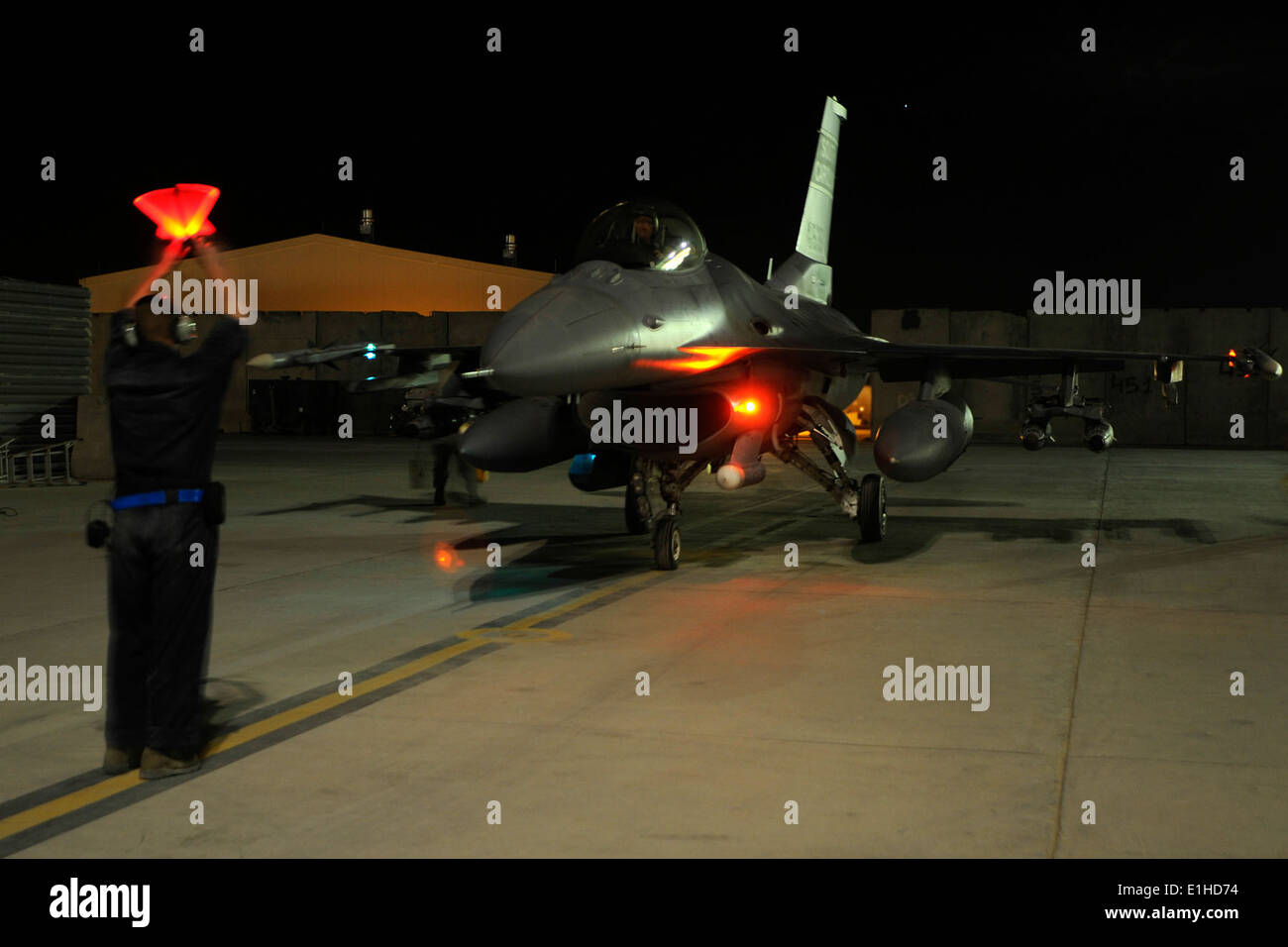 U.S. Air Force Airman 1st Class Steadman Demarco, a crew chief assigned ...