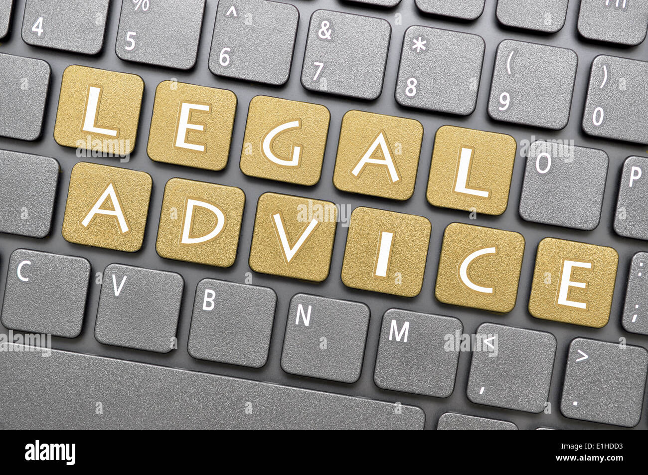 Legal advice on keyboard Stock Photo - Alamy