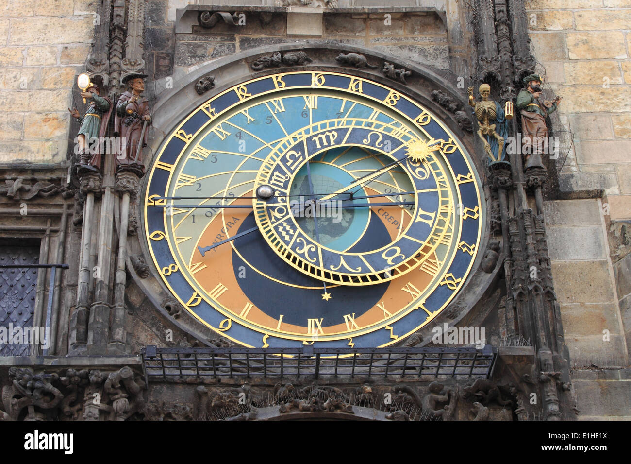 The ornate calendar dial, showing the 12 months of the year, in the ...