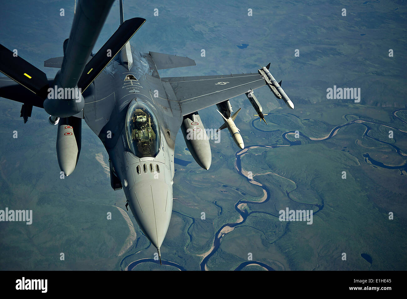 A U.S. Air Force F-16C Fighting Falcon aircraft attached to the 77th ...