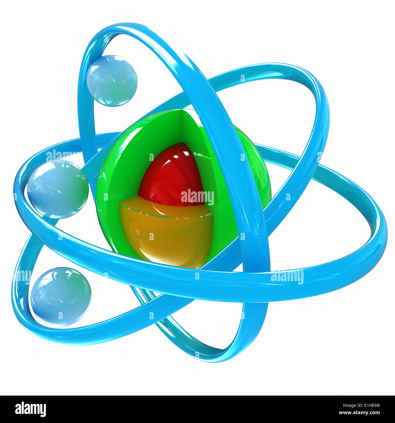 3d atom isolated on white background Stock Photo - Alamy