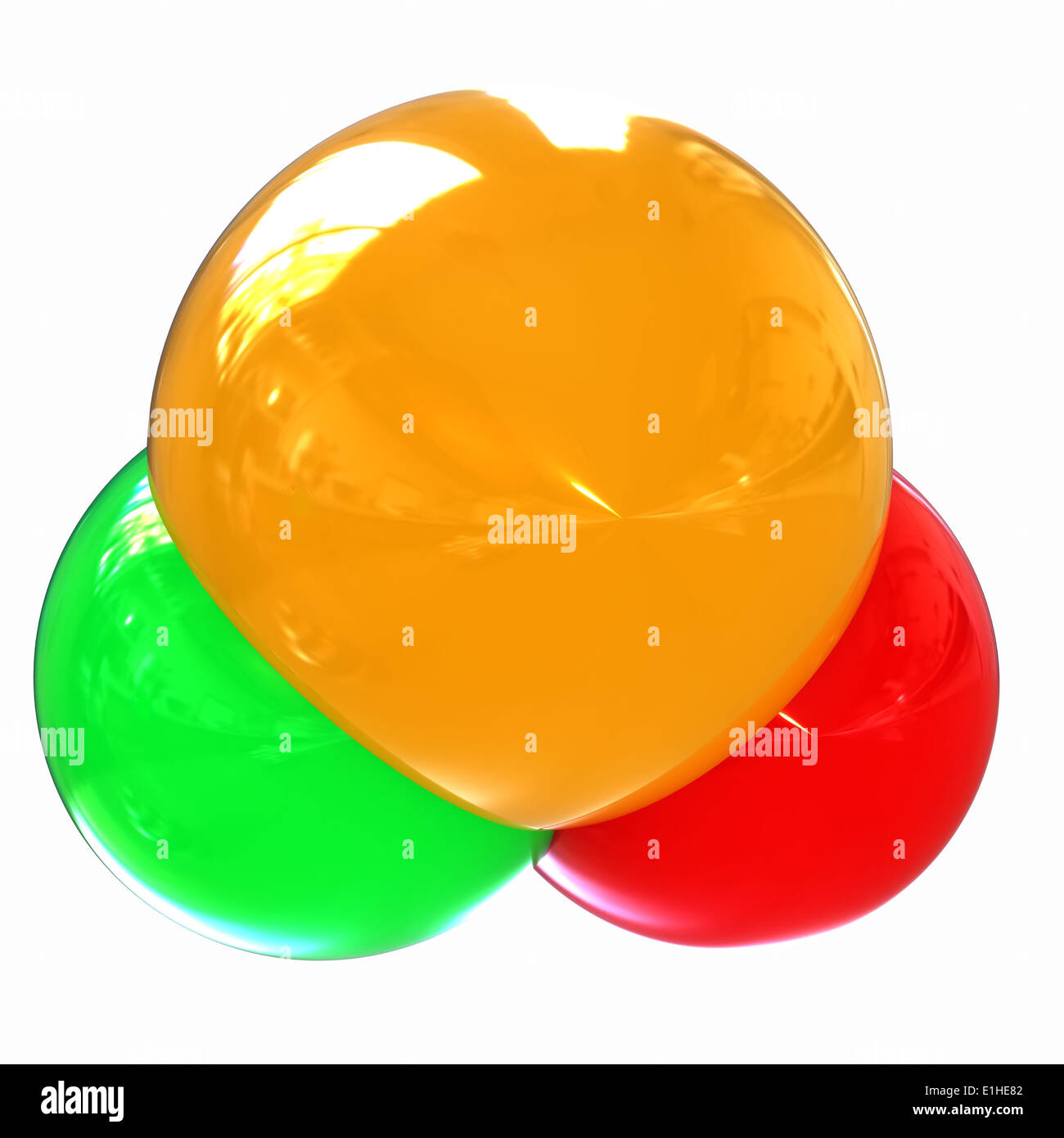 3d illustration of a water molecule isolated on white background Stock ...