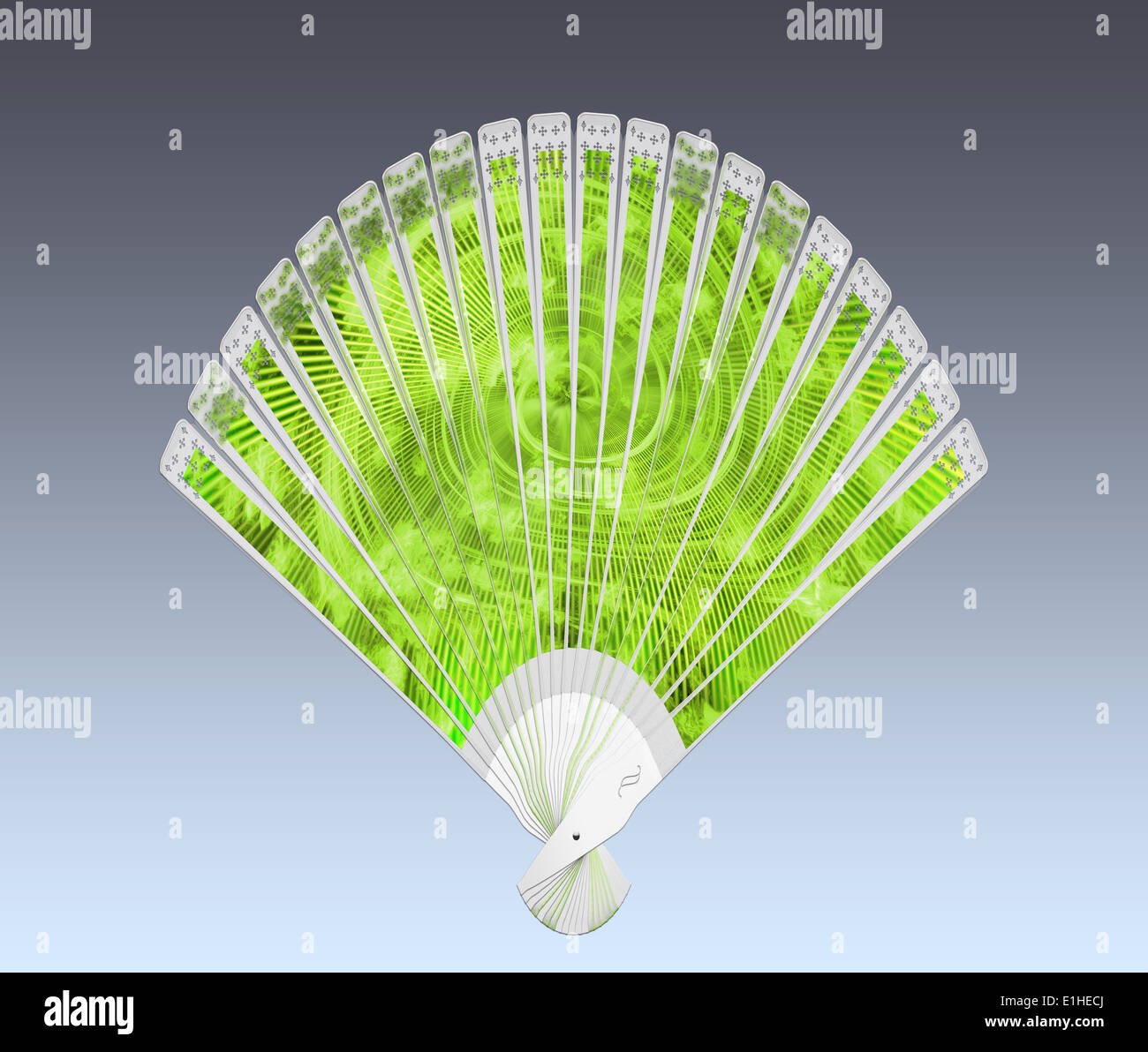 Colorful hand fan. Isolated on gray Stock Photo - Alamy