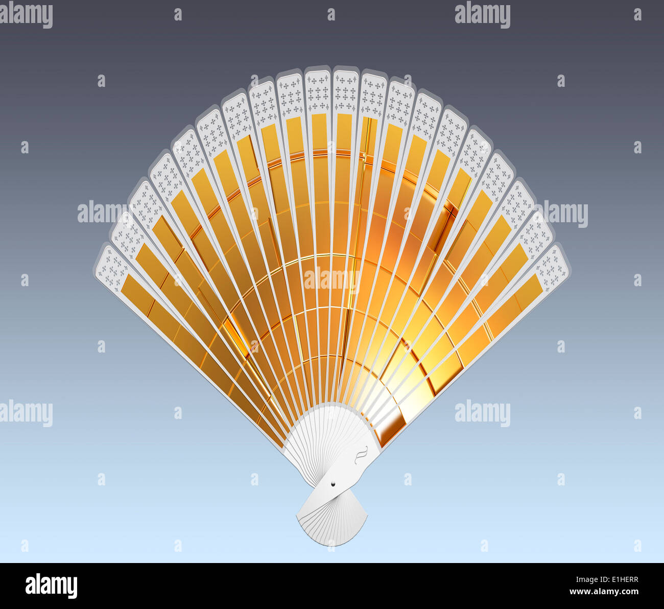 Colorful hand fan isolated on gray Stock Photo - Alamy