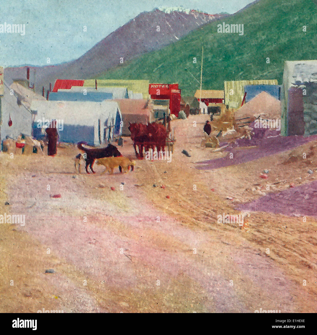 Main Street, Bennett, The Klondike, Alaska, 1905 Stock Photo - Alamy