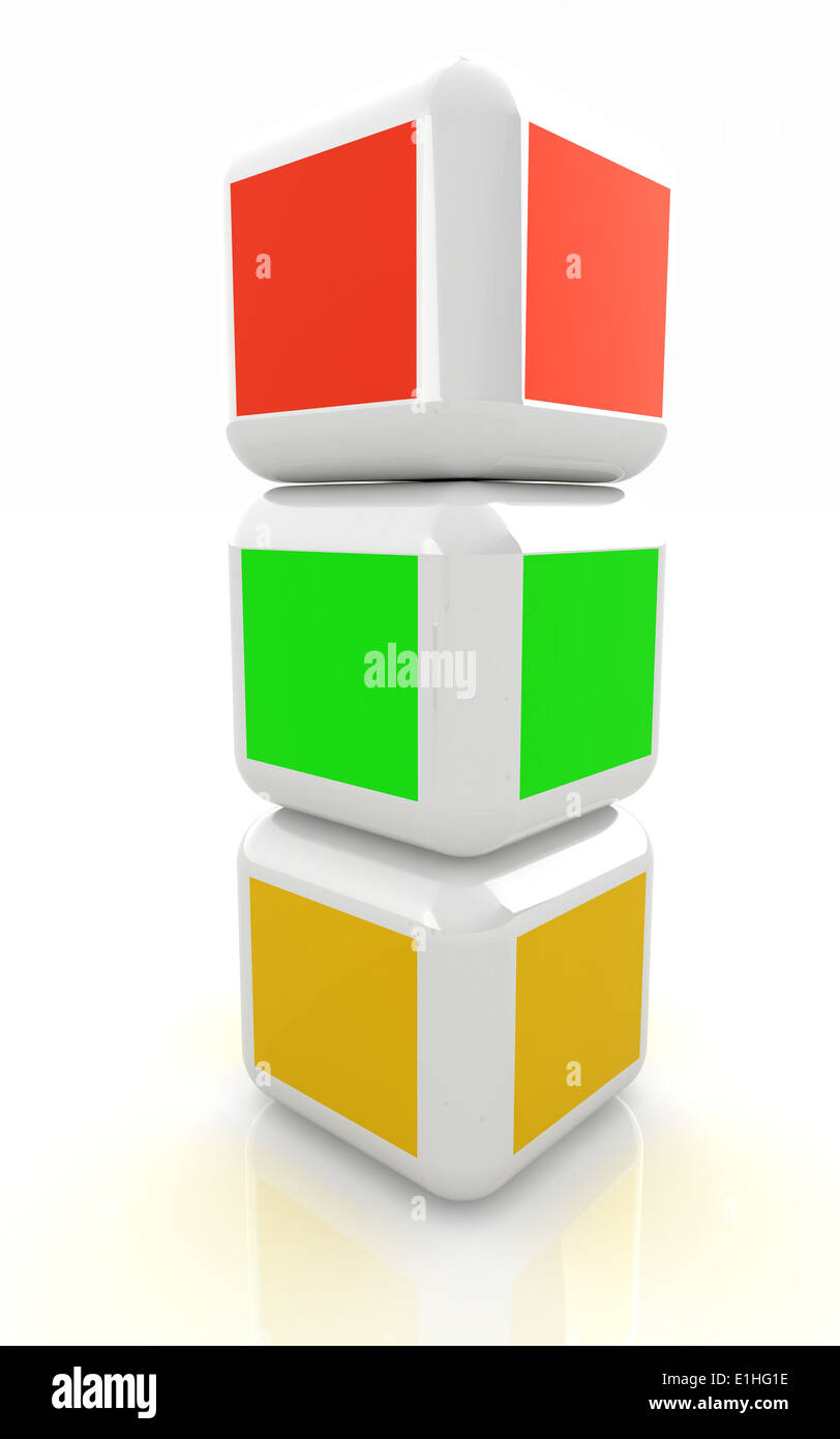 Abstract colorfull blocks 3d Stock Photo - Alamy