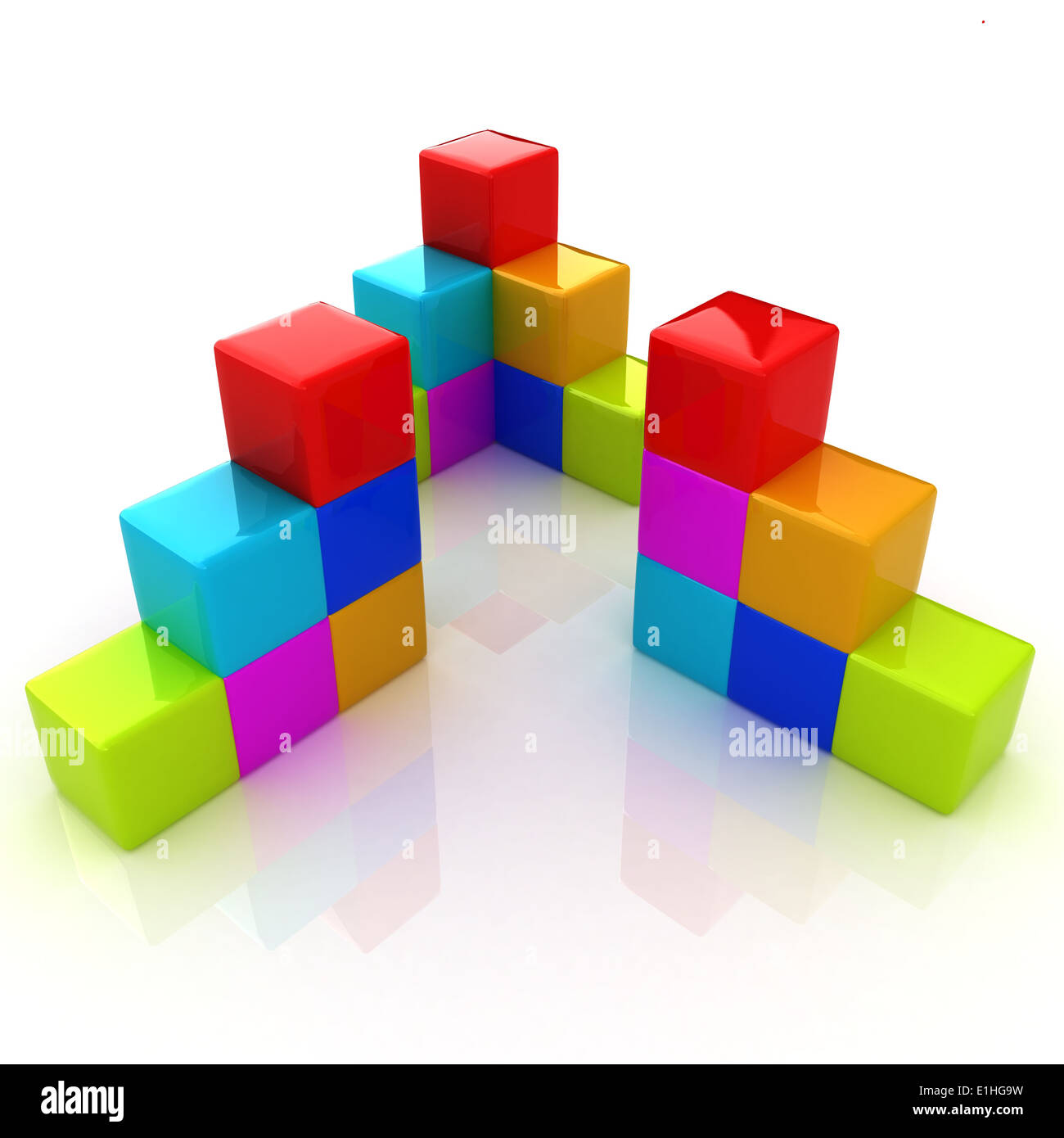 colorful block diagram Stock Photo - Alamy