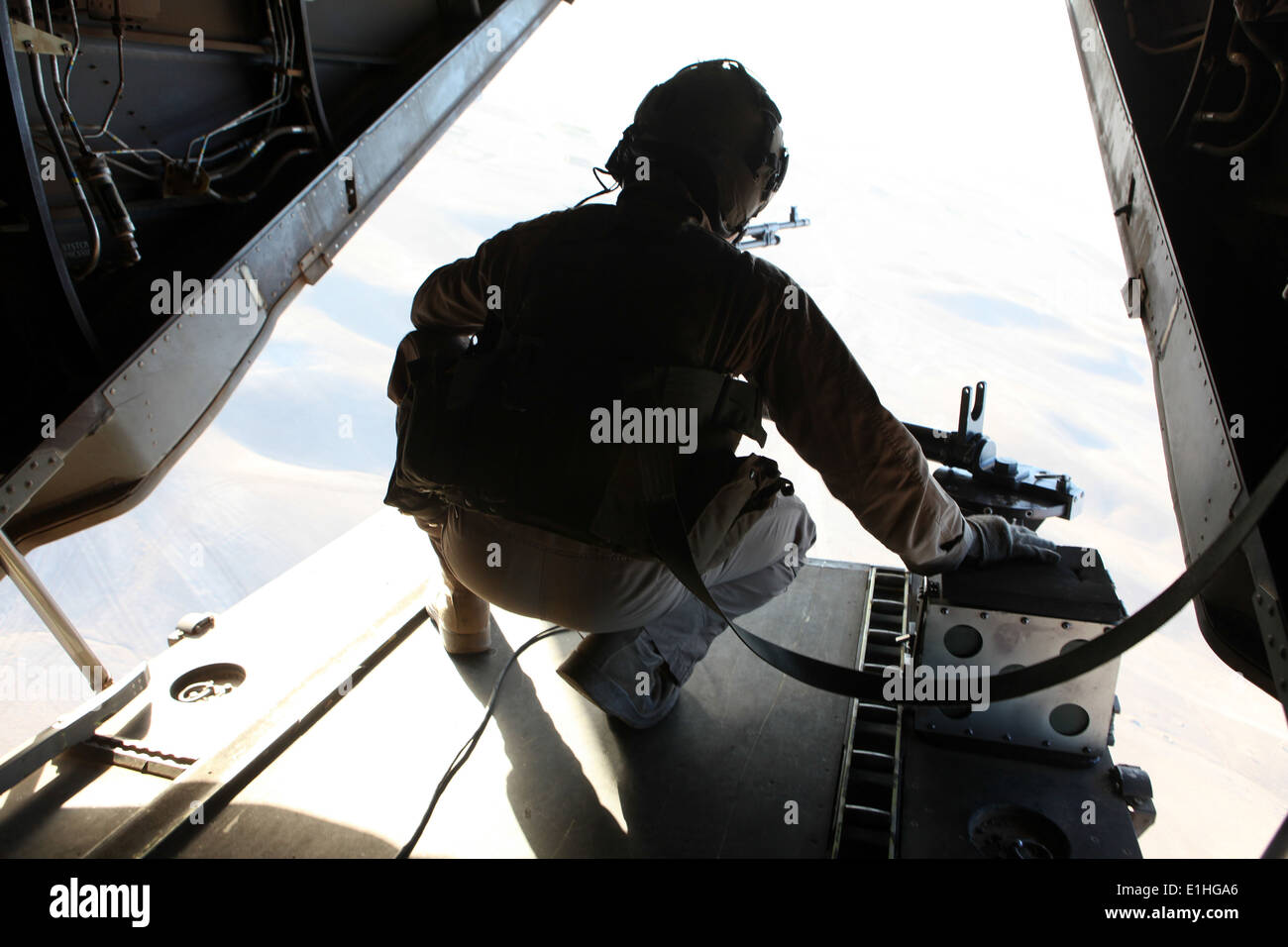 U.S. Marine Corps Sgt. Jacob M. Luksha, a crew chief with Marine Medium ...