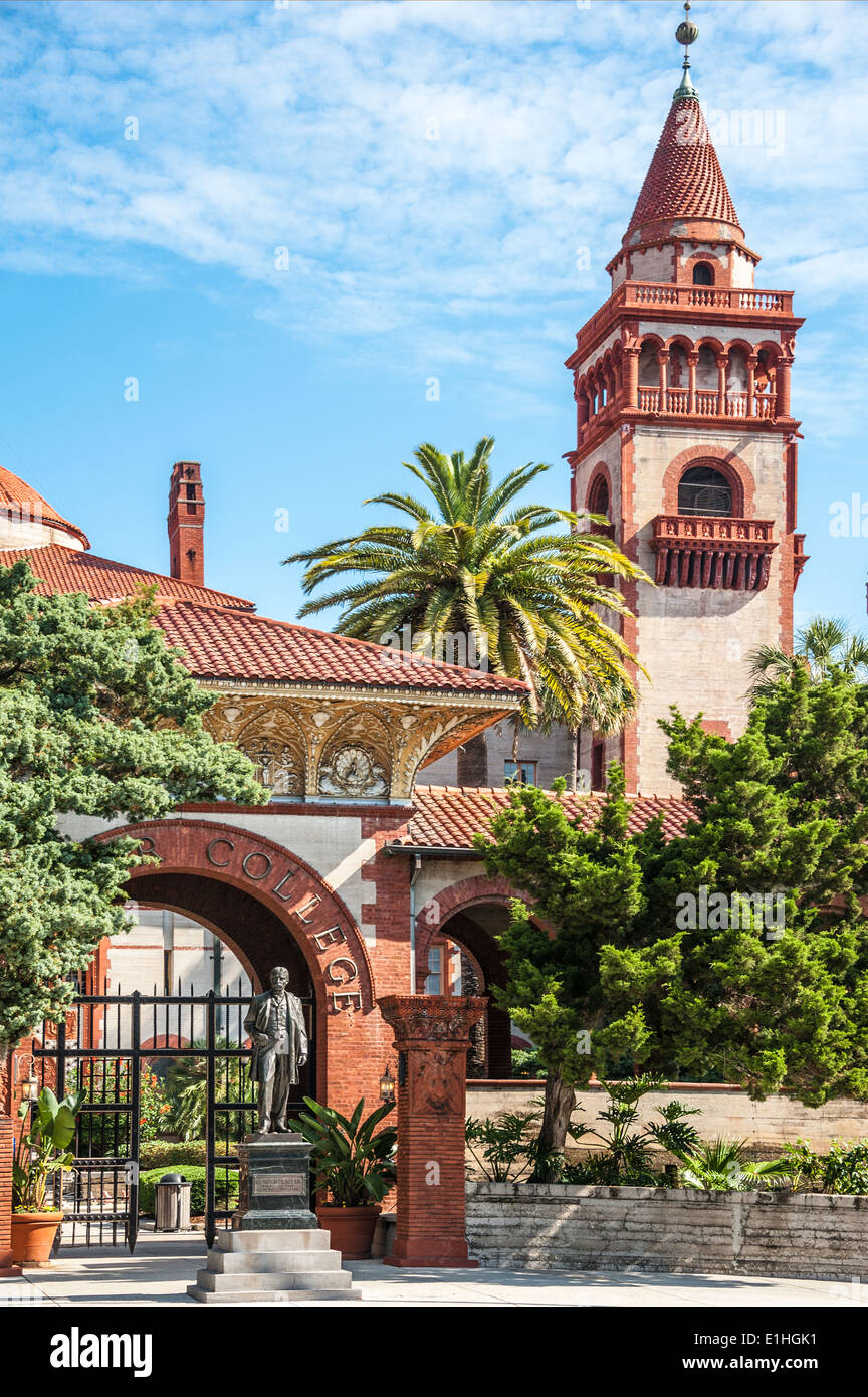 Entrance to Flagler College, a Florida landmark located in downtown ...