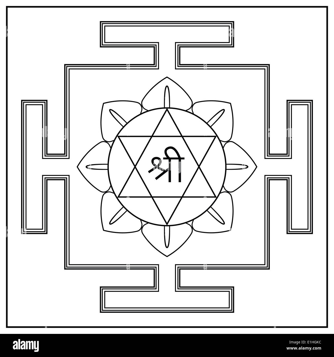 Yantra Goddess Lakshmi Stock Photo - Alamy