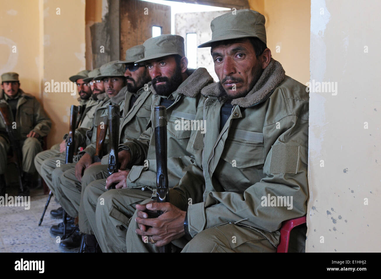 Newly validated Afghan Local Police officers participate in a ceremony ...
