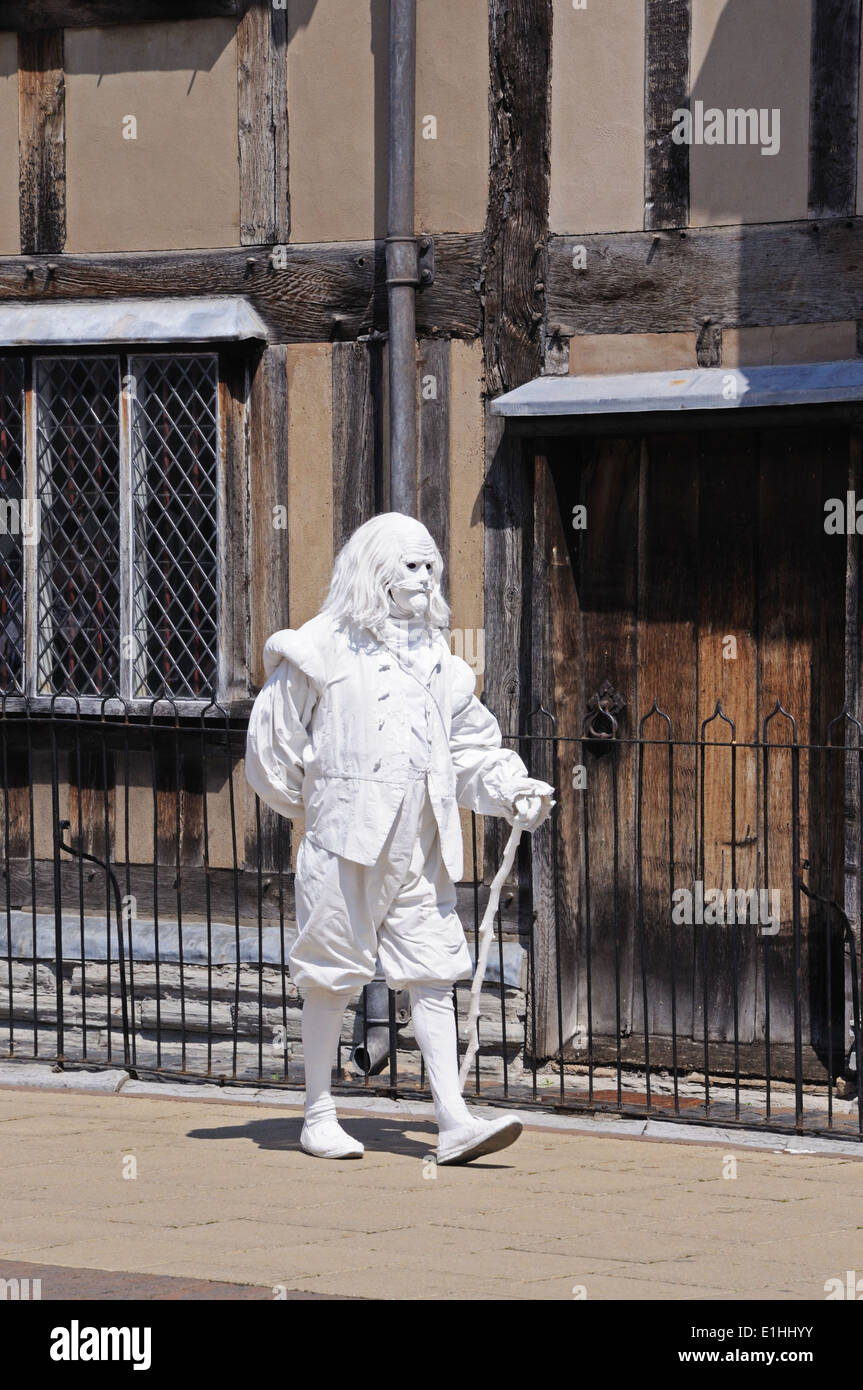 Shakespeare’s Birthplace along Henley Street with Shakespeare’s ghost ...