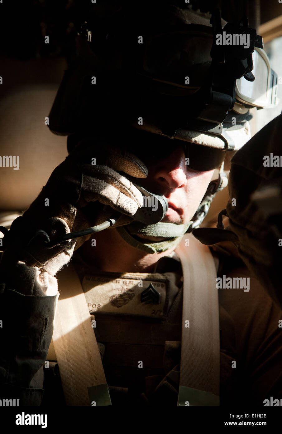 Us Marine Corps Sgt Gary Wilson A Field Radio Operator With Motor Transportation Company