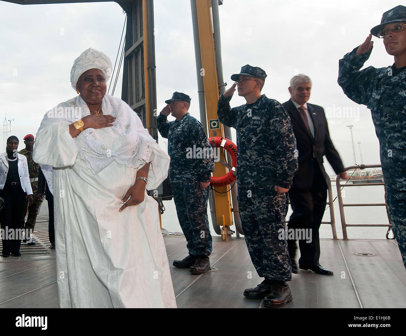 The vice president of the Gambia Aja, Dr. Isatou Njie-Saidy, arrives ...