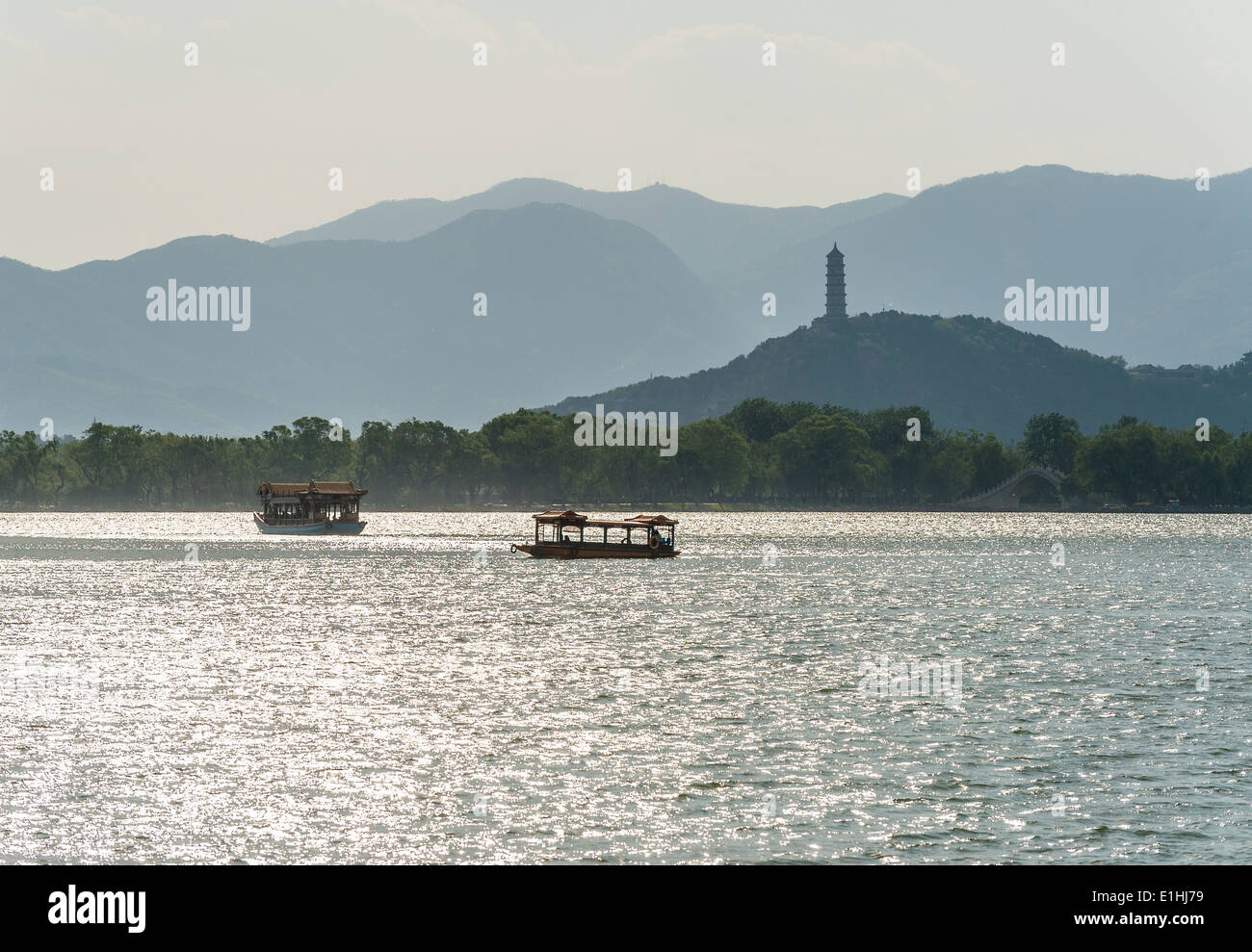 Scenery of Kunming lake in Summer Palace Stock Photo - Alamy