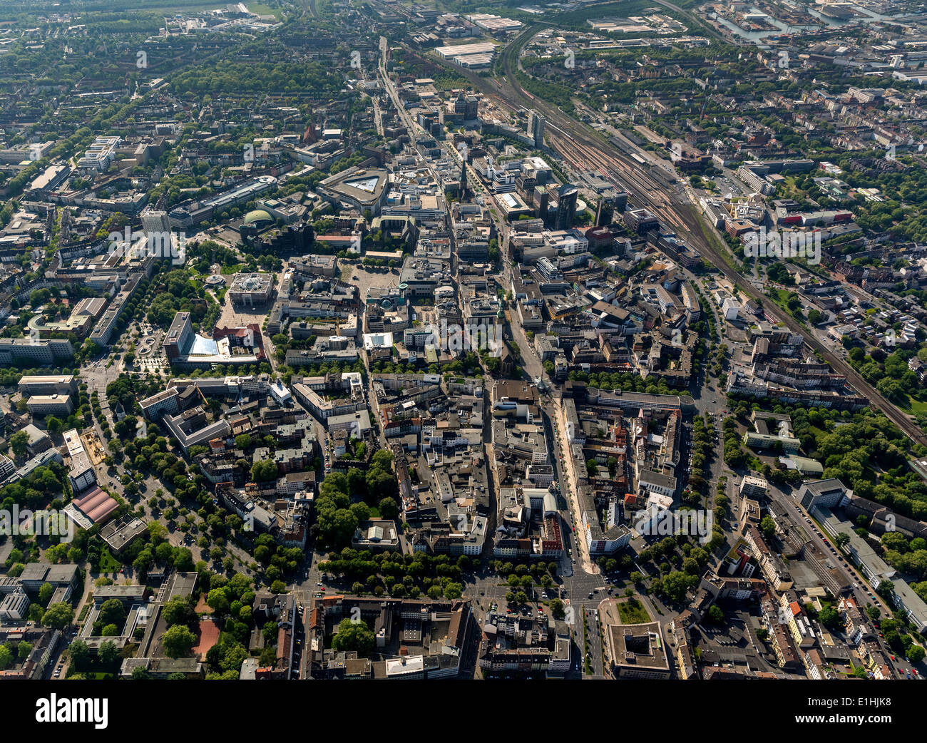 Aerial view, overview of the Dortmunder Wall, Dortmund, Ruhr district ...