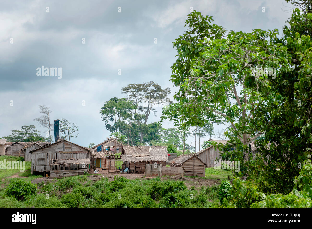 Huts, Libongo, East Region, Cameroon Stock Photo - Alamy