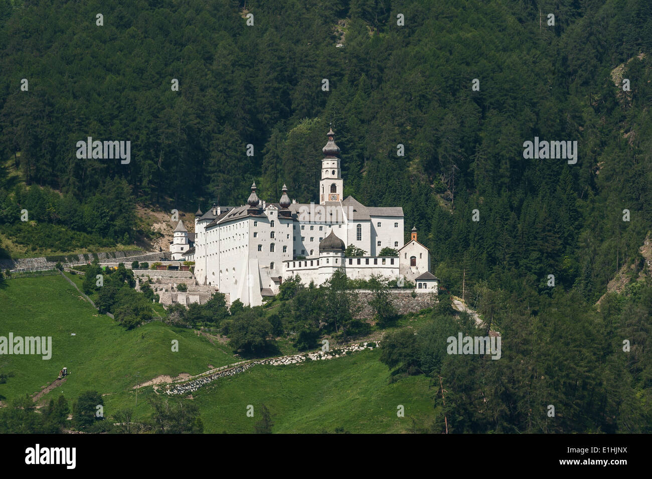 Convento Monte Maria, Burgusio, Burgeis, South Tyrol, Italy Stock Photo ...