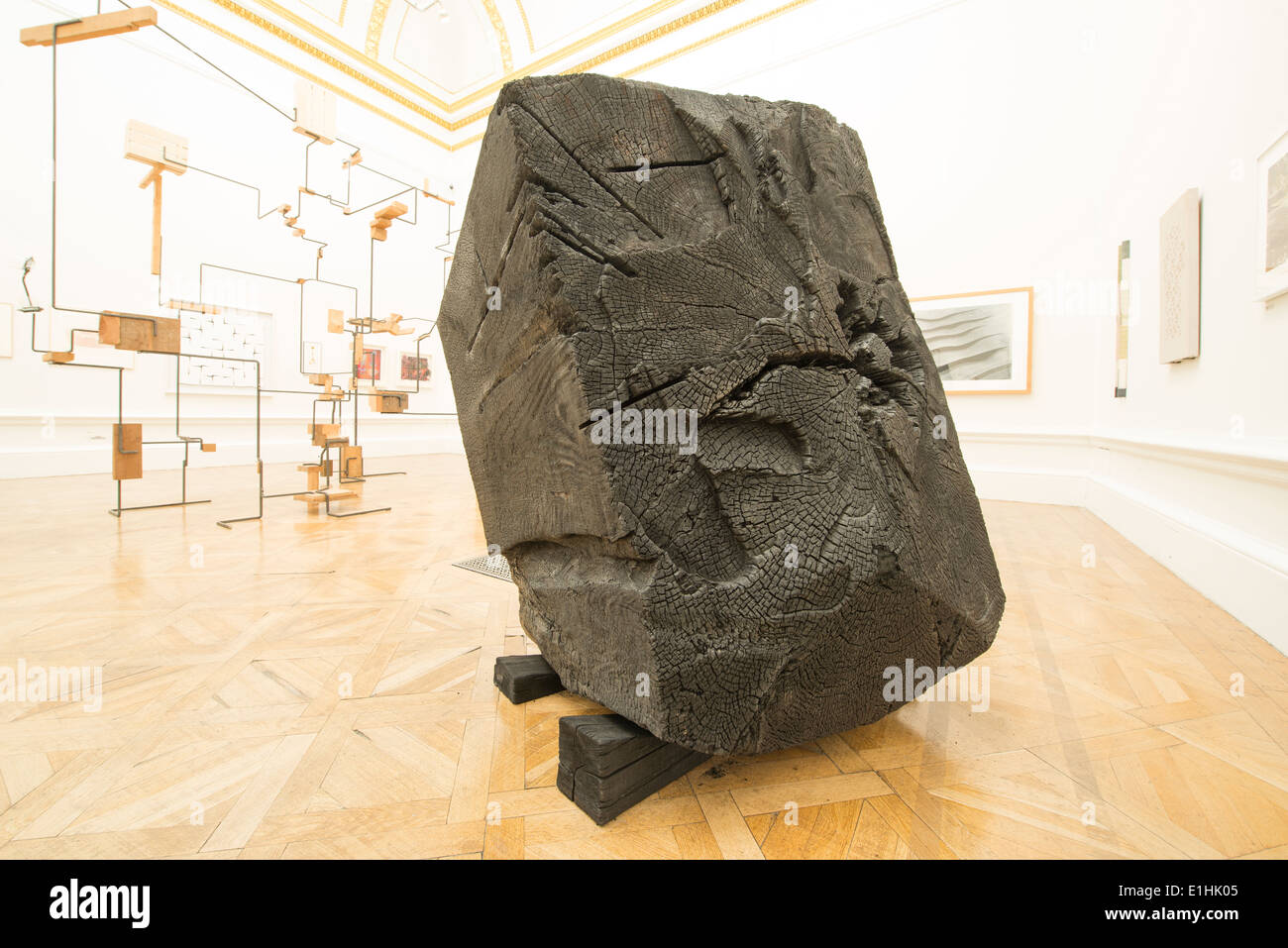Tumble Block, Charred Sequoia sculpture by David Nash RA, RA Summer ...