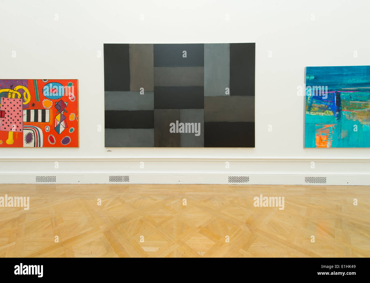 Centre: Doric Night, oil on aluminium by Sean Scully RA, RA Summer ...