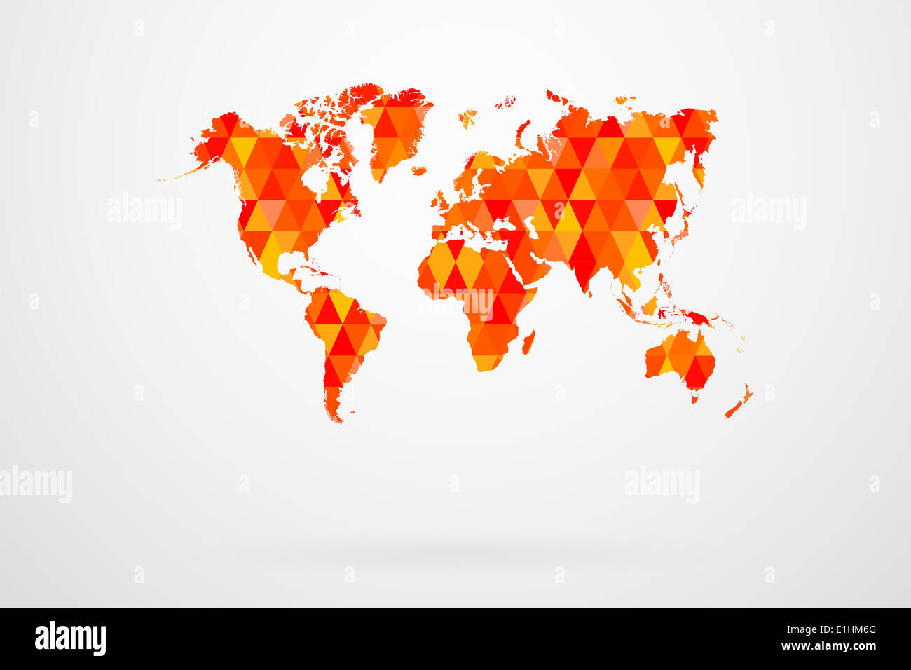 Red Mosaic Tiles World Map Vector Illustration Abstract Stock Photo - Alamy