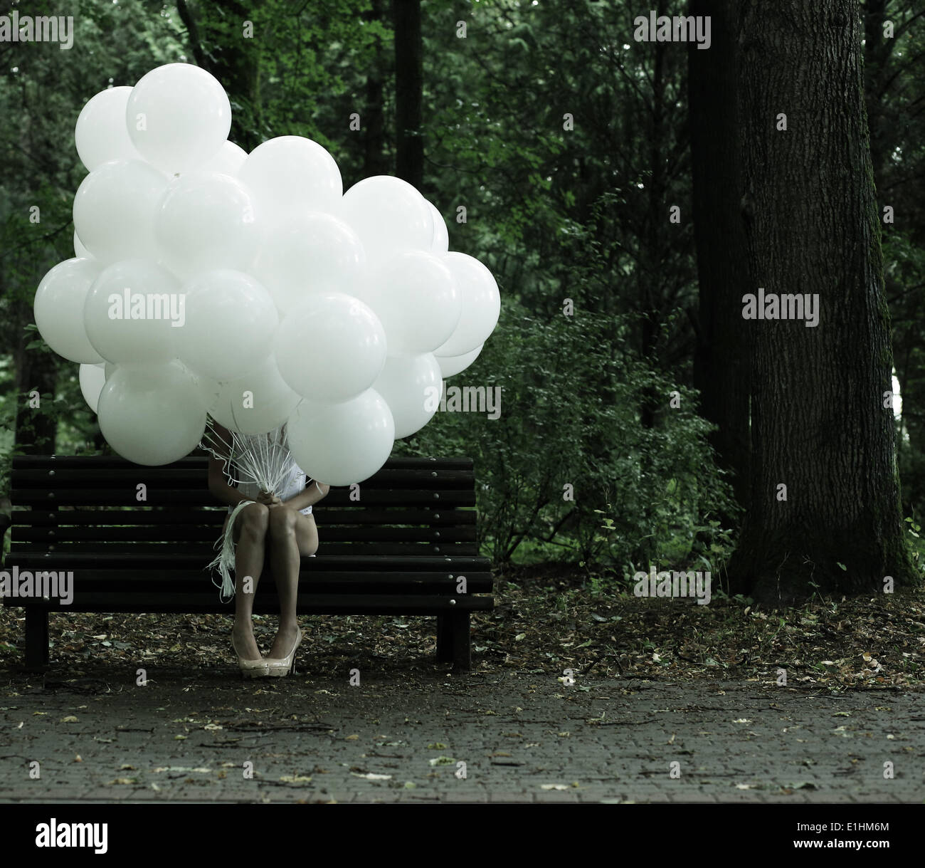 Balloon woman sitting hi-res stock photography and images - Alamy