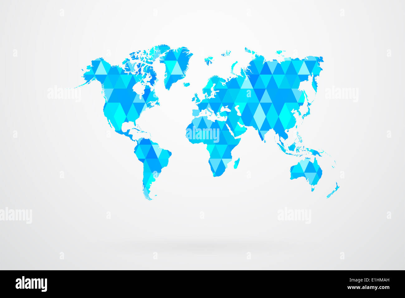Blue Mosaic Tiles World Map Vector Illustration Abstract Stock Photo ...