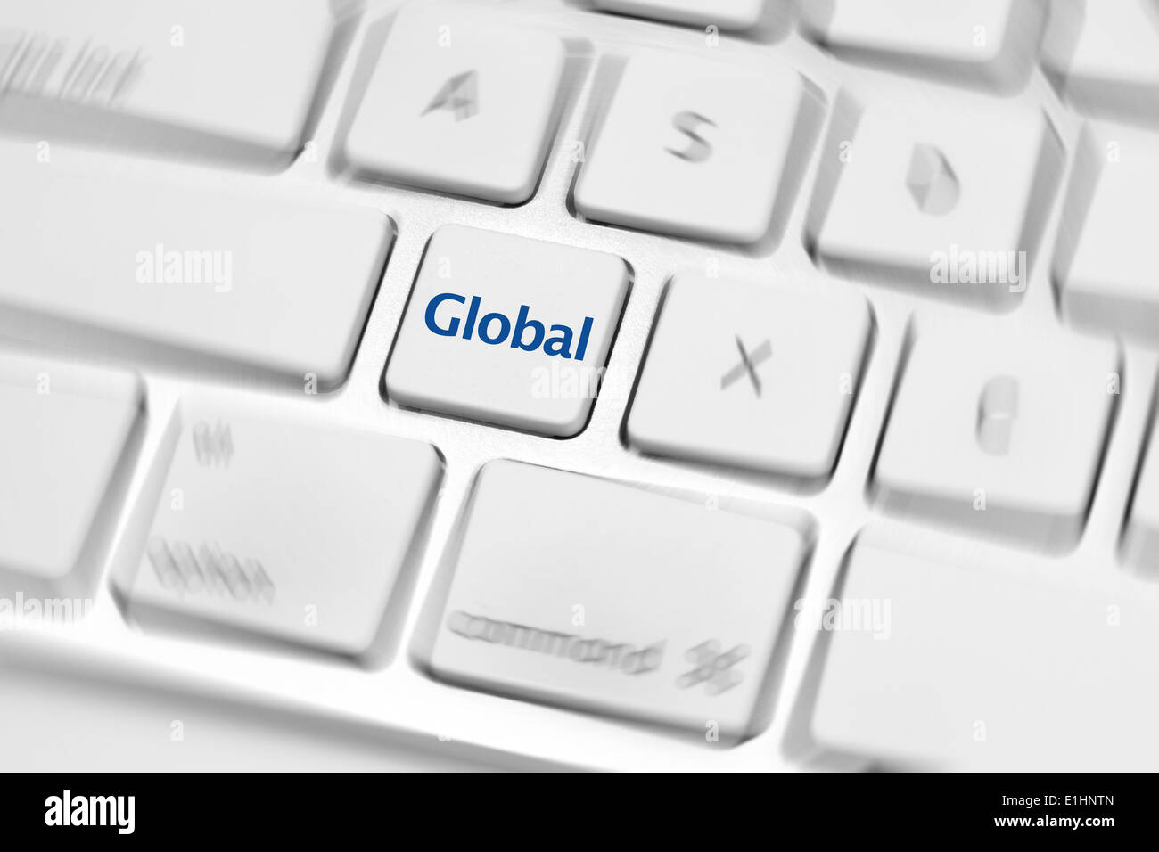 Social Media button on a keyboard showing the global icon Stock Photo ...