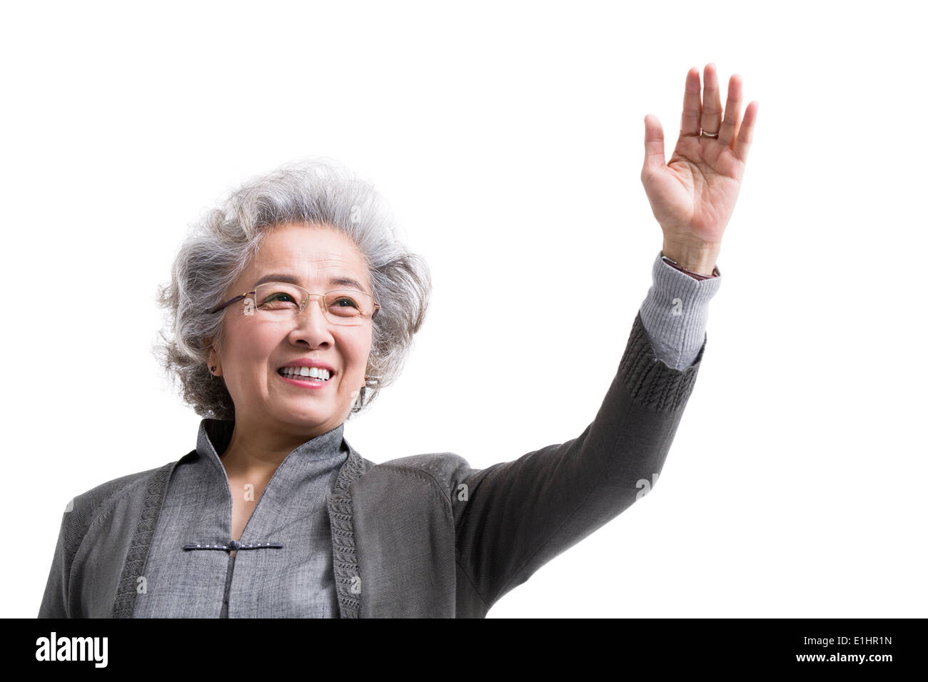 Head and shoulders waving hi-res stock photography and images - Alamy