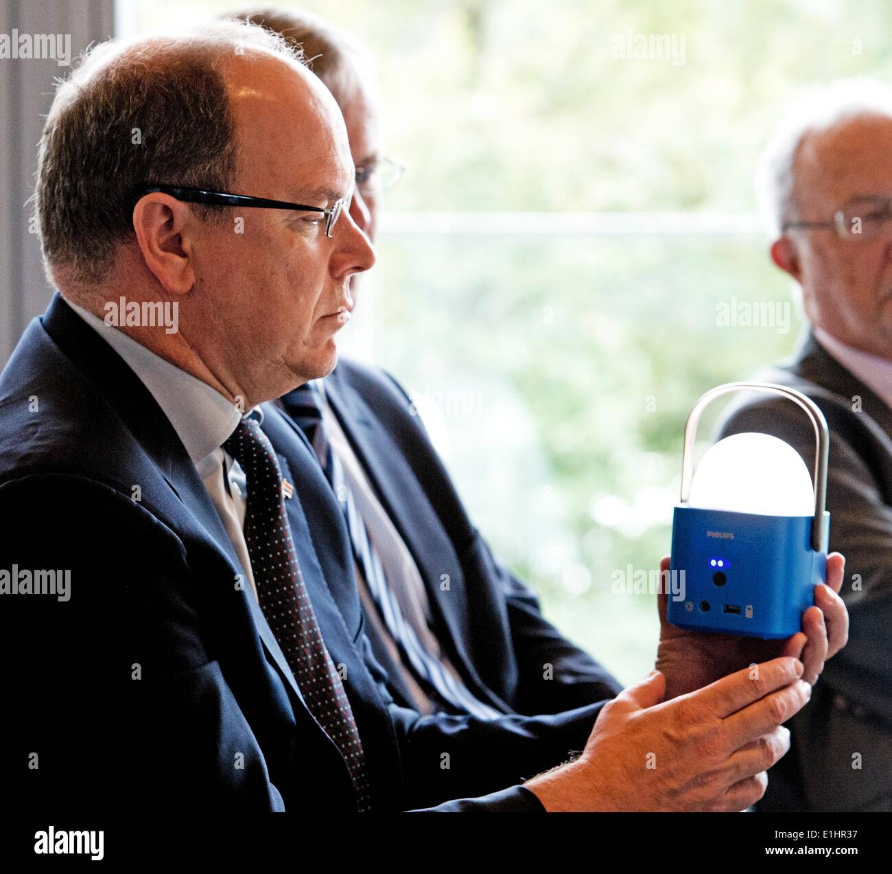 Prince Albert II of Monaco visit Philips in Eindhoven where he attends ...