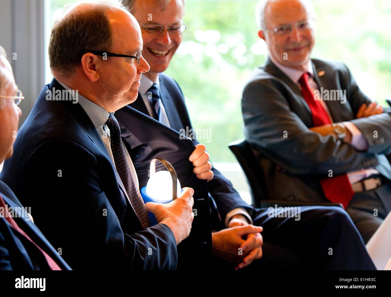 Prince Albert II of Monaco visit Philips in Eindhoven where he attends ...