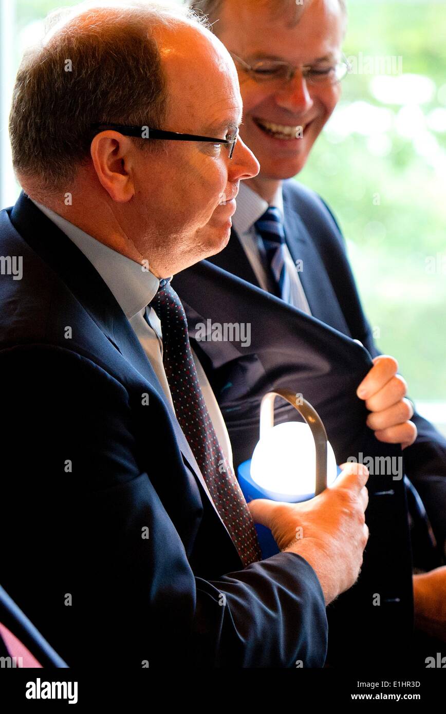 Prince Albert II of Monaco visit Philips in Eindhoven where he attends ...