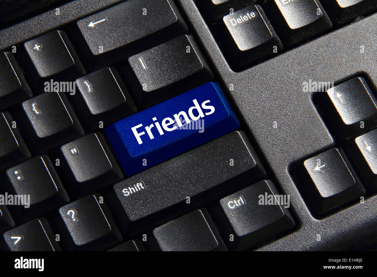 Social Media button on a keyboard showing the friend icon Stock Photo ...