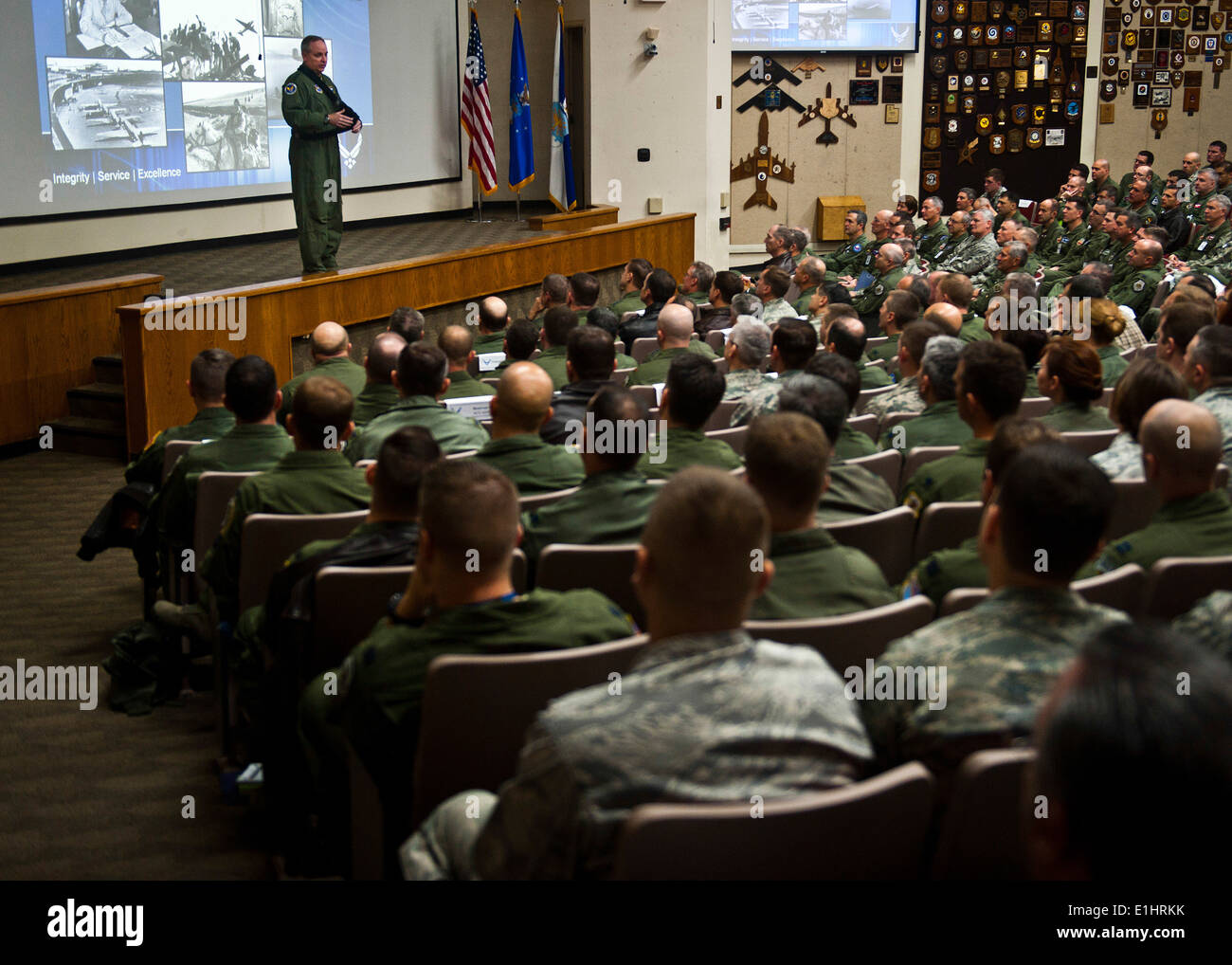 Chief of Staff of the Air Force Gen. Mark A. Welsh III addresses Airmen ...