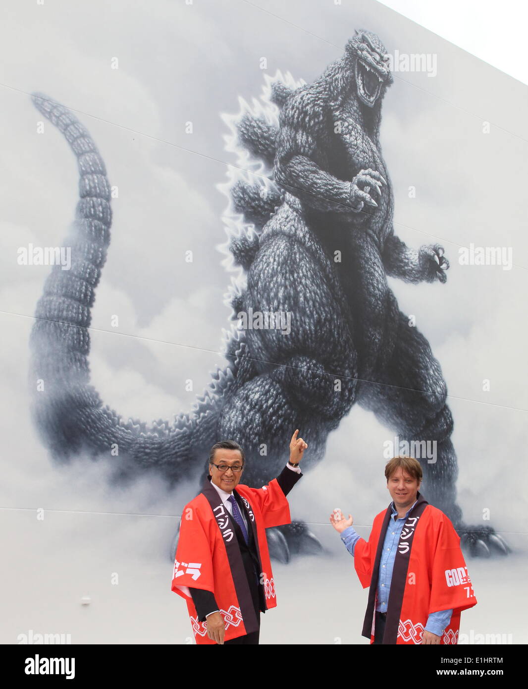 Tokyo, Japan. 5th June 2014. Gareth Edwards and Akira Takarada, Jun 05 ...