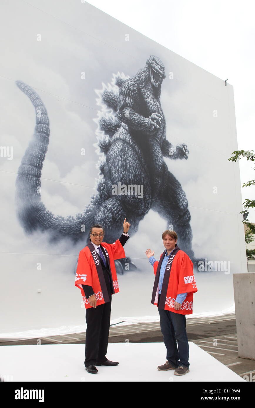 Tokyo, Japan. 5th June 2014. Gareth Edwards and Akira Takarada, Jun 05 ...