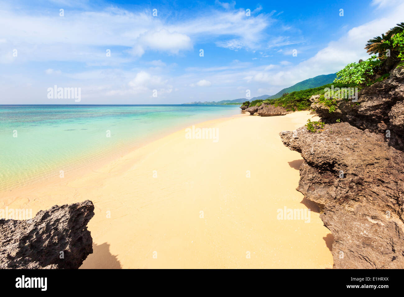 Sunset beach on Ishigaki Island in Japan on a hot sunny day Stock Photo ...