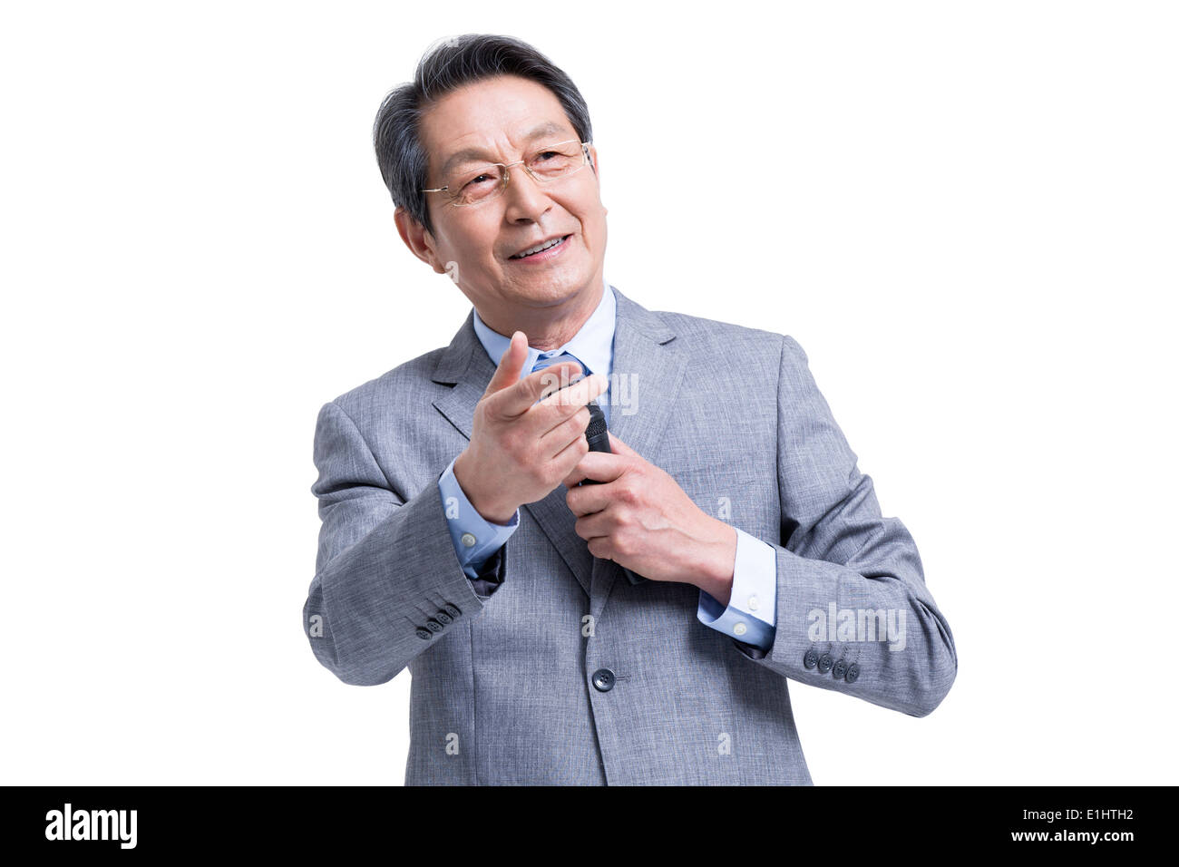 Man giving speech microphone hi-res stock photography and images - Alamy