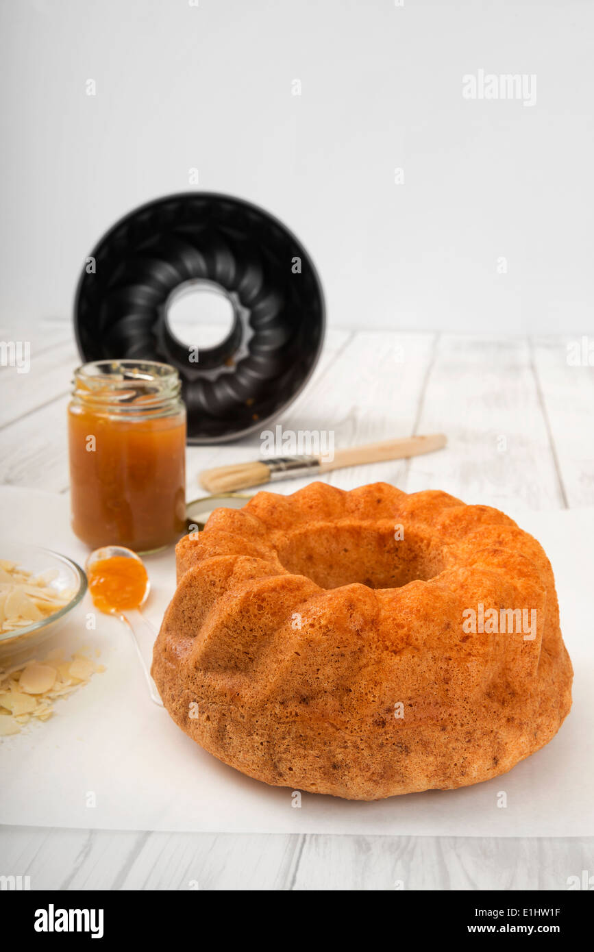 Italian almond ring cake, low carb Stock Photo - Alamy