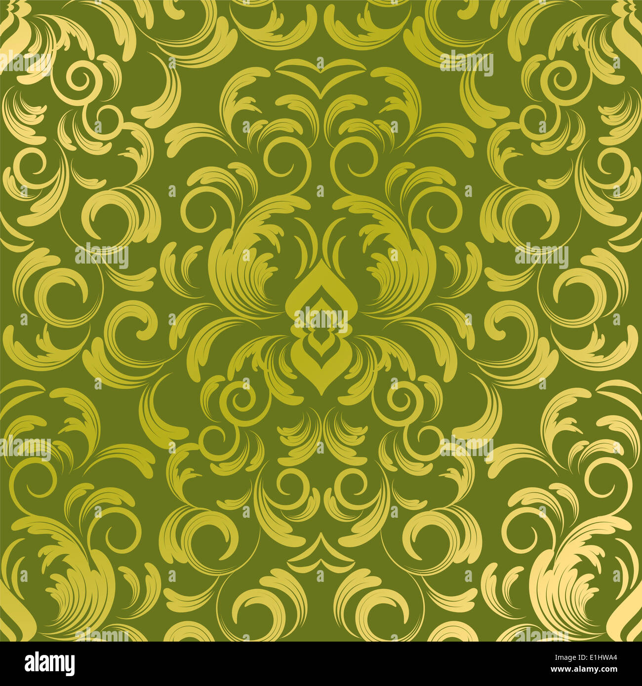 Green damask design hi-res stock photography and images - Alamy