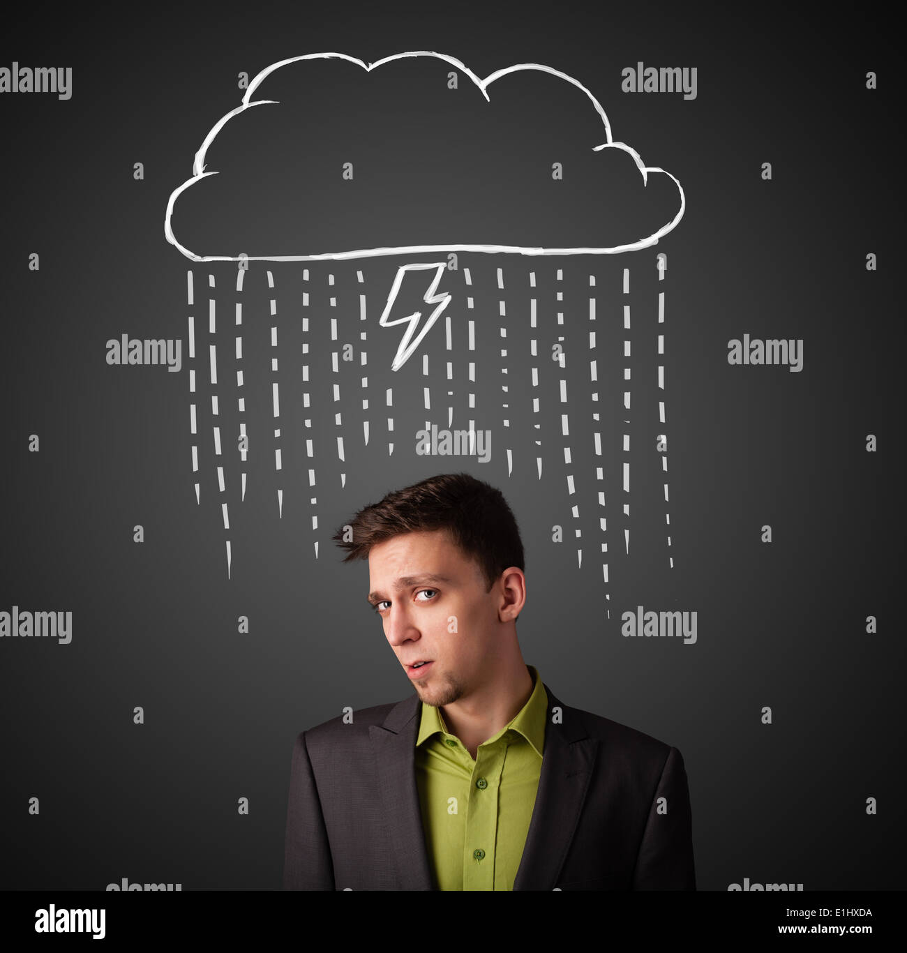 Rain cloud above head hi-res stock photography and images - Alamy