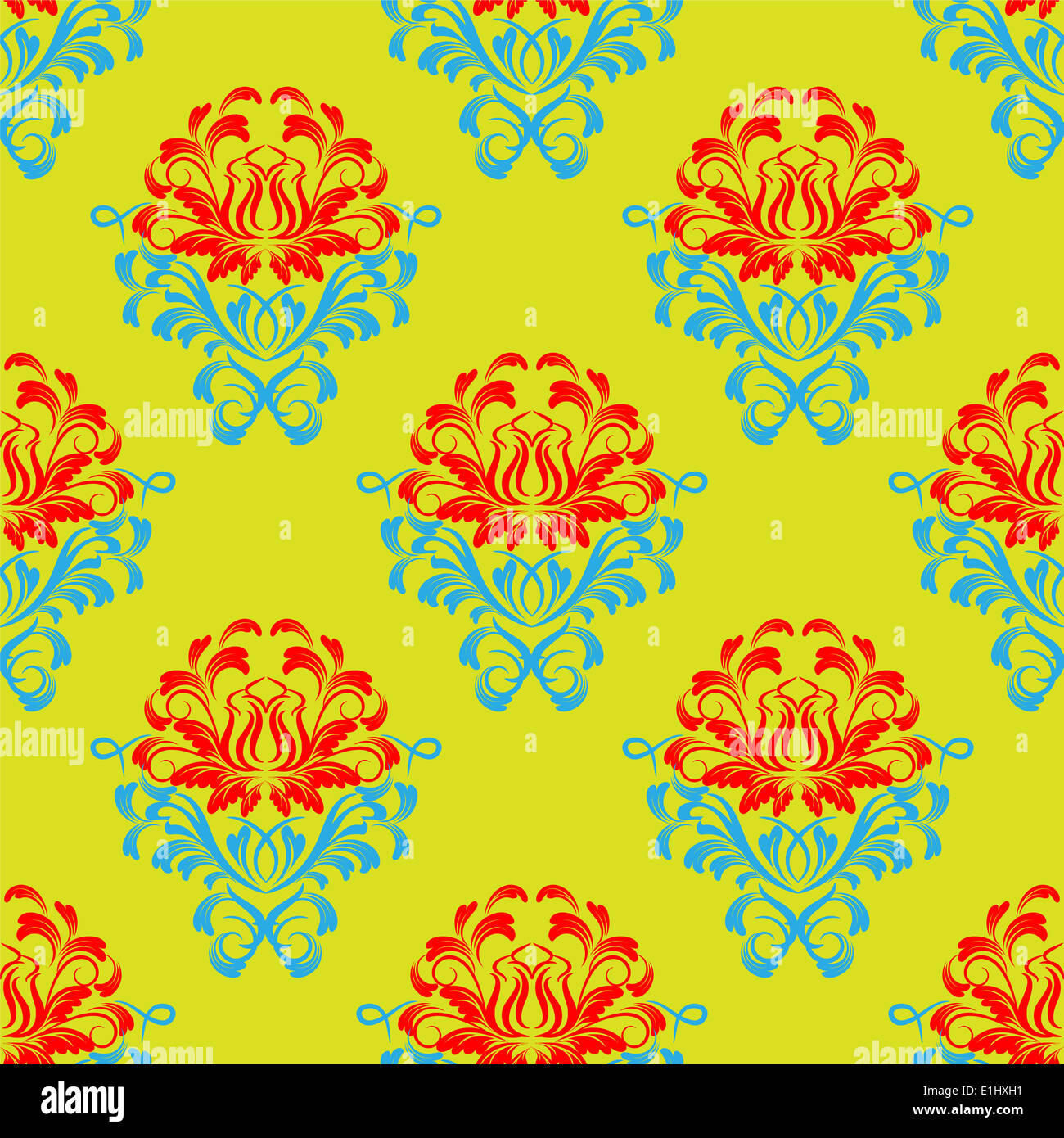 Yellow damask pattern hi-res stock photography and images - Alamy