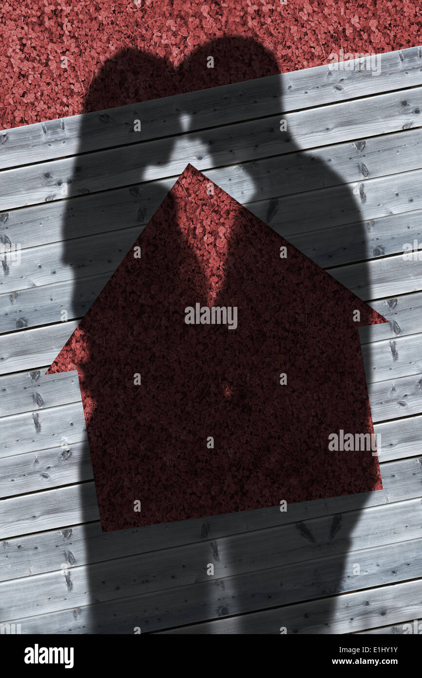 Shadows of couple embracing Stock Photo - Alamy