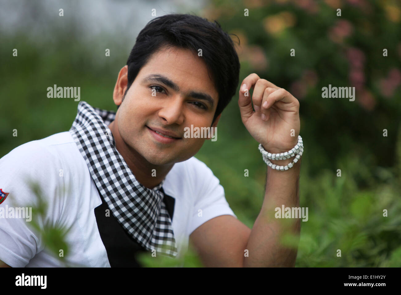 Close up of a happy young man, Pune, India Stock Photo - Alamy