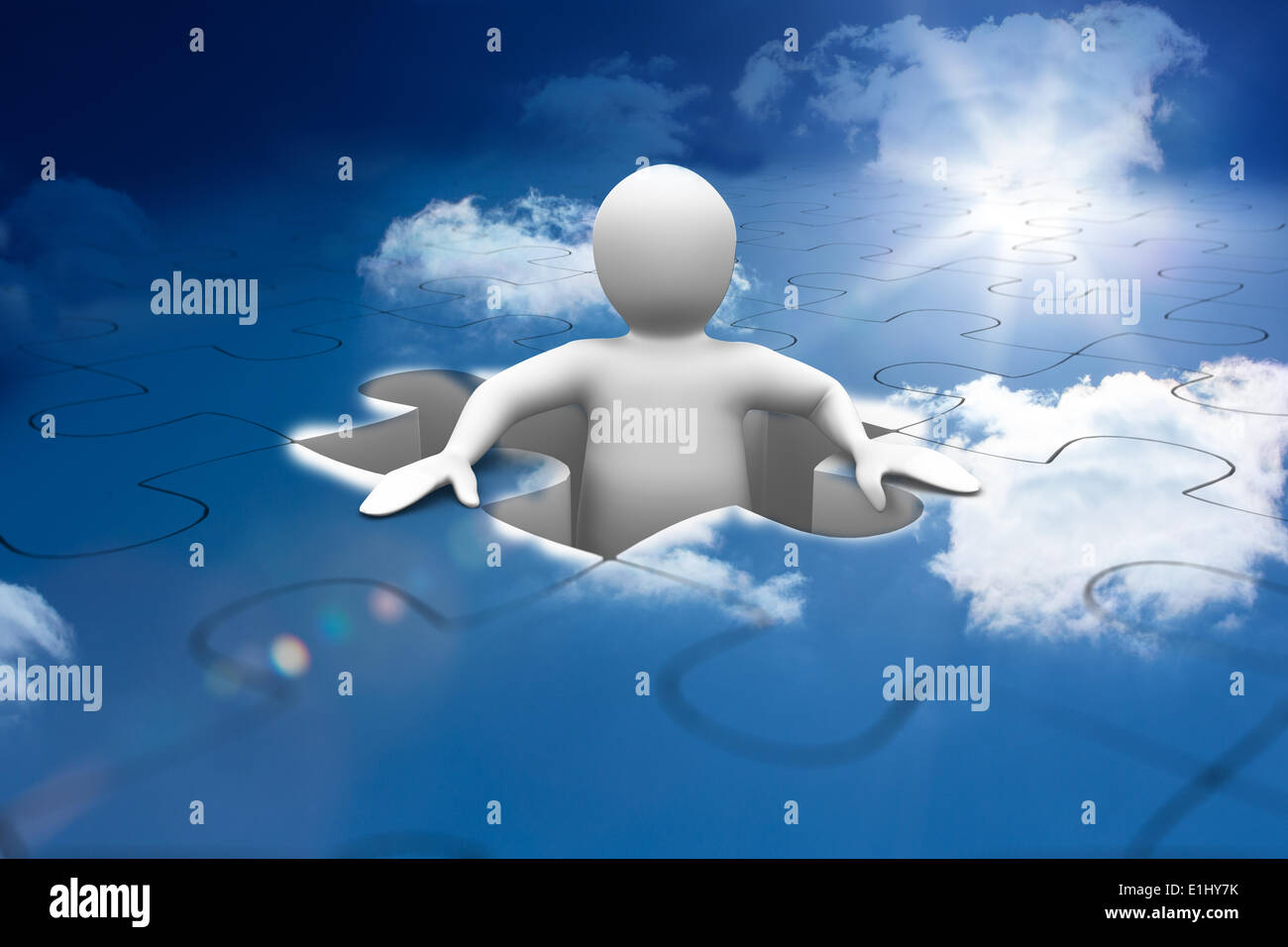 Human representation appearing in a jigsaw Stock Photo - Alamy