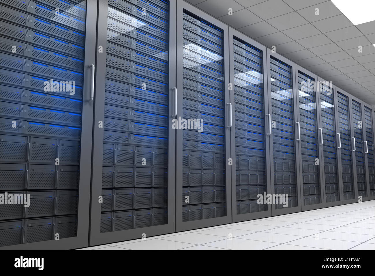 Empty hallway tower servers hi-res stock photography and images - Alamy