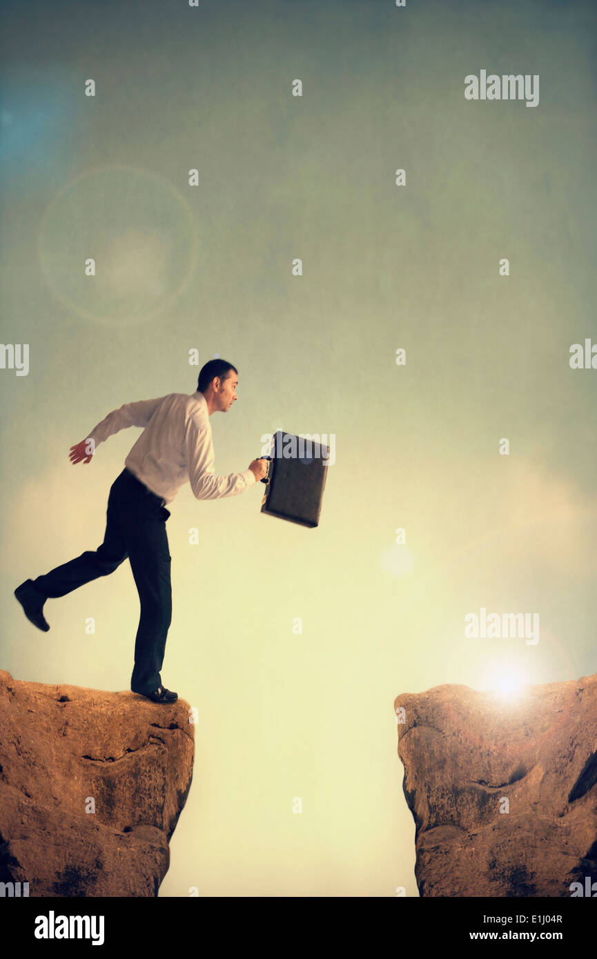 Jumping across a gap hi-res stock photography and images - Alamy