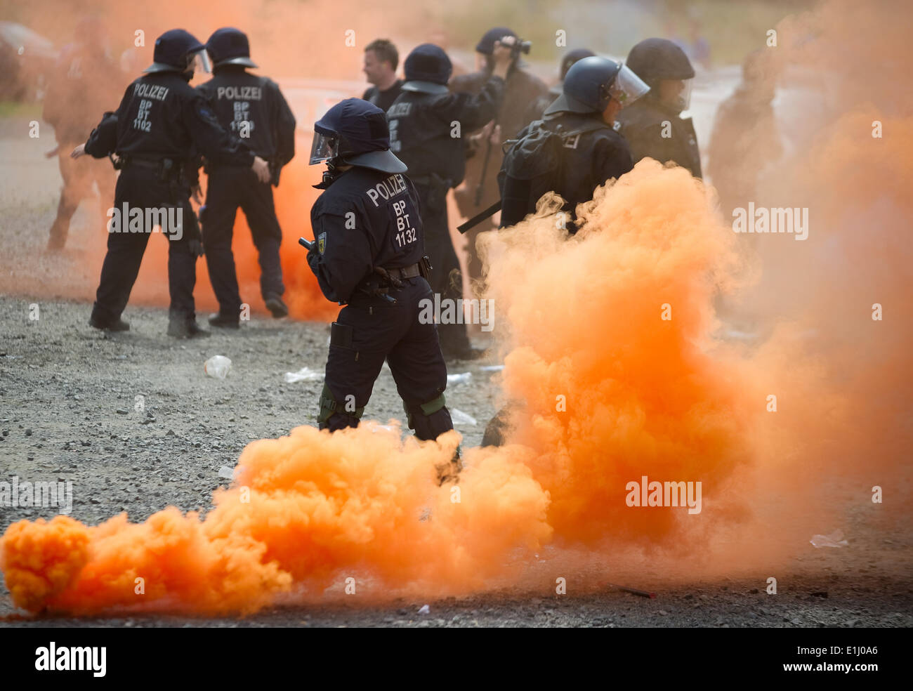 German national riot police during hi-res stock photography and images ...