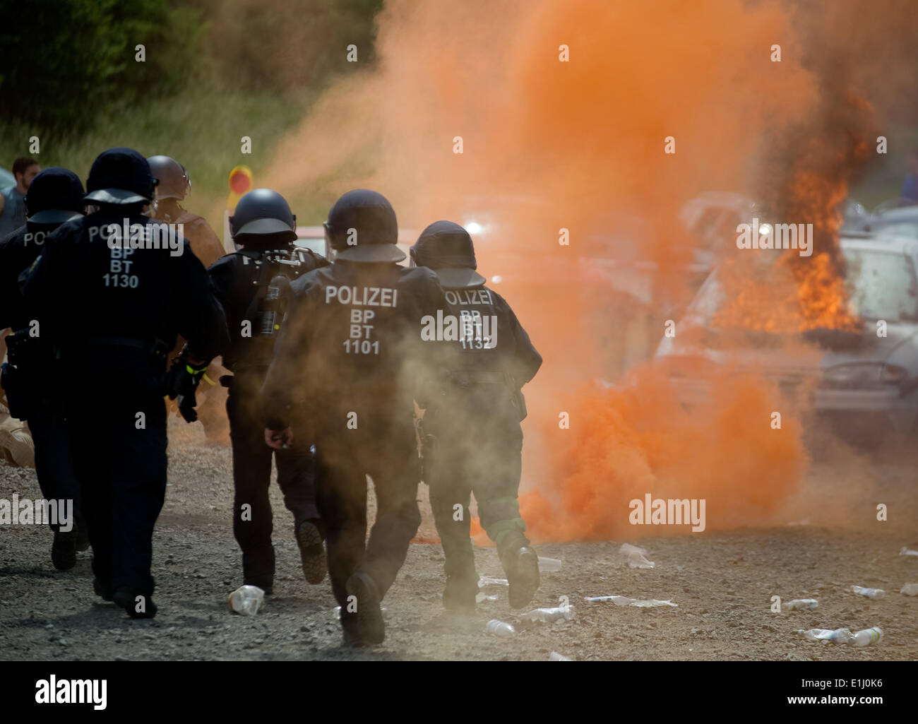German national riot police during hi-res stock photography and images ...